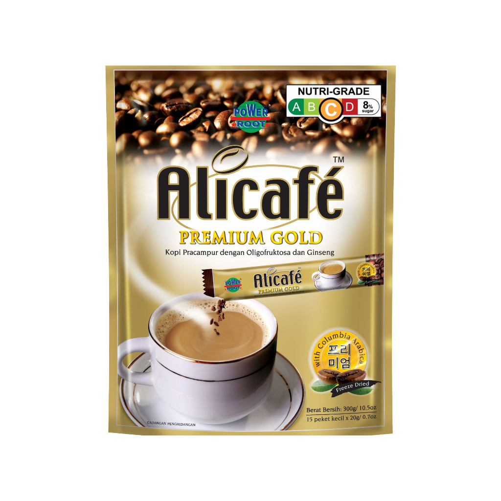 Alicafe Premium Gold 15'sx20g | Shopee Singapore