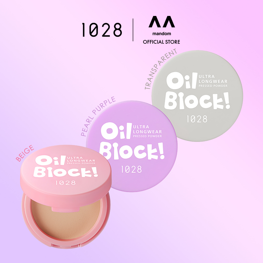 1028 Oil Block Ultra Longwear Pressed Powder( Beige, Transparent, Pearl ...