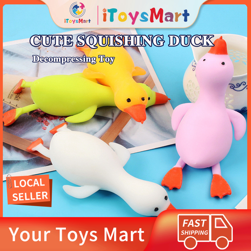 [SG TOYS] 🧀🥕Cute Squishing Duck Push Decompressing Toys Squish-for-joy ...