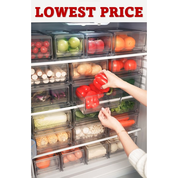 [SALES] Refrigerator Organizer and Storage Drawer | Shopee Singapore