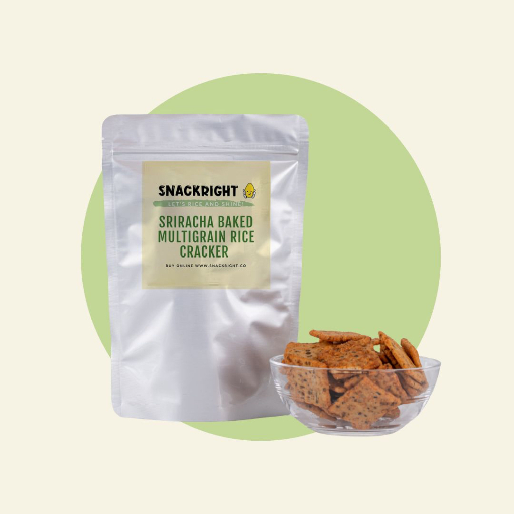 SnackRight Sriracha Baked Multigrain Rice Crackers 80g |No Flour ...