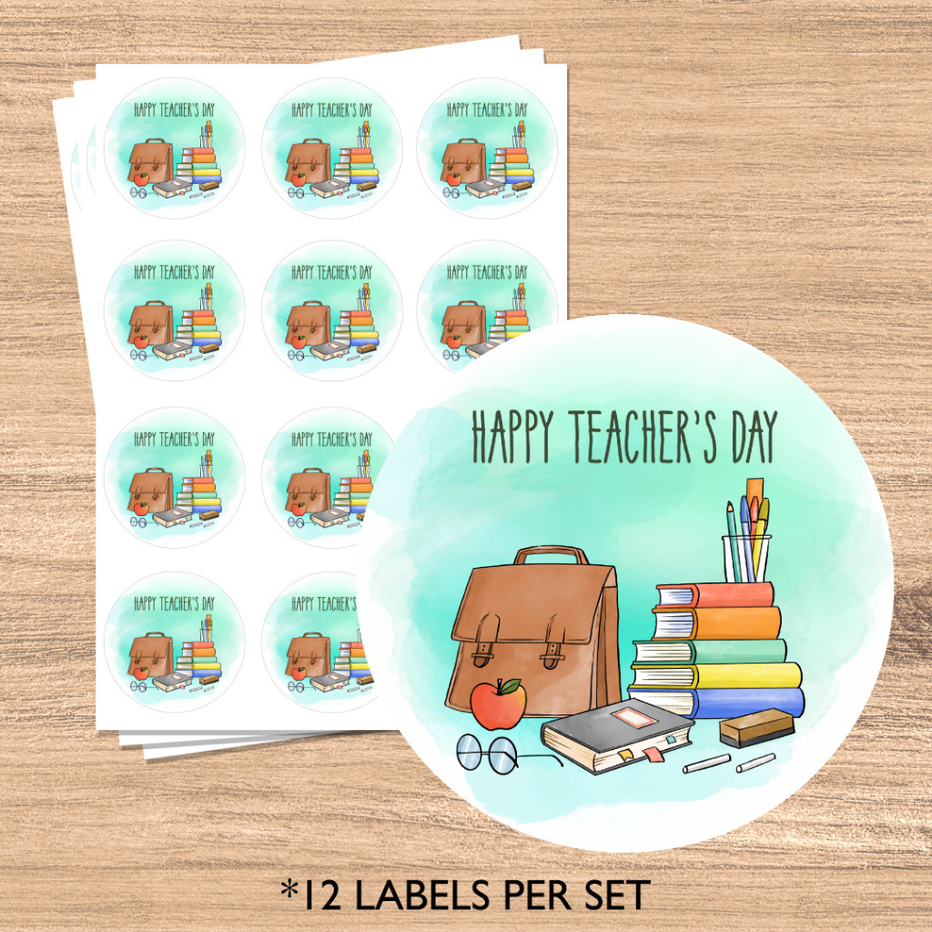 Happy Teachers Day Labels, Stickers Labels, Appreciation Day, Thank You ...