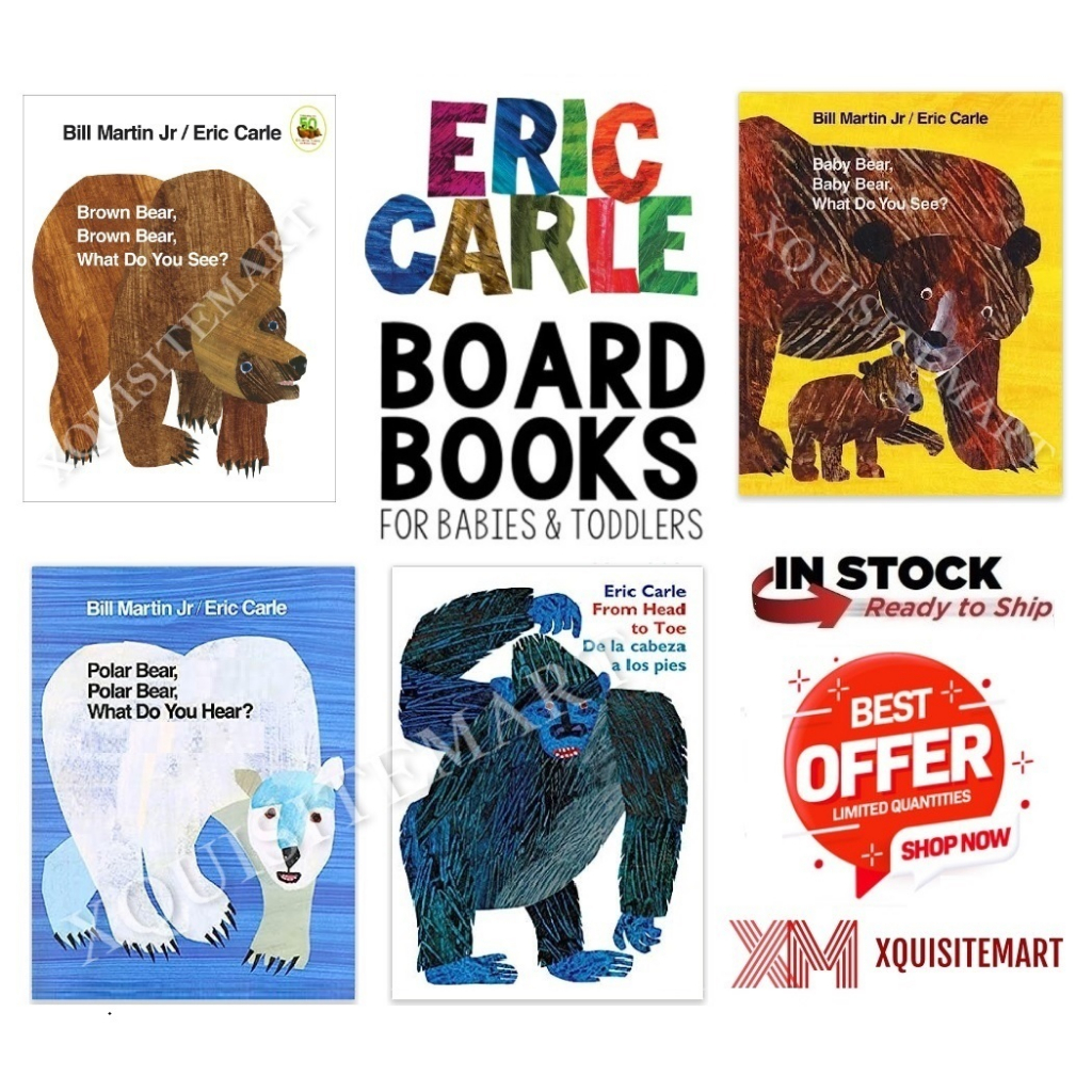 (READY STOCK) Eric Carle Board Books - Brown Bear/Baby Bear/Polar Bear ...