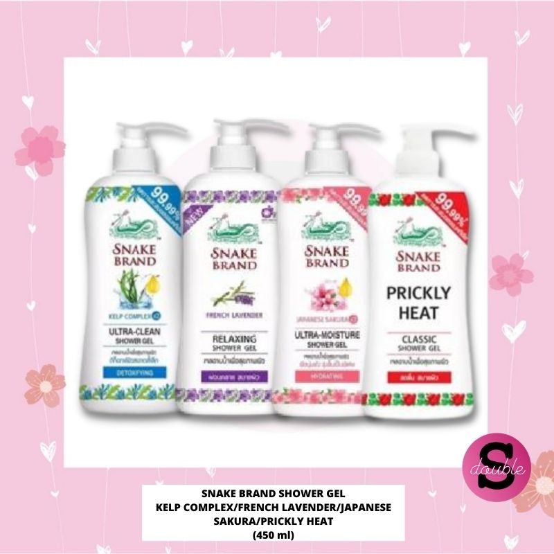 Snake Brand Shower Gel Prickly Heat Body Wash, 450ml | Shopee Singapore