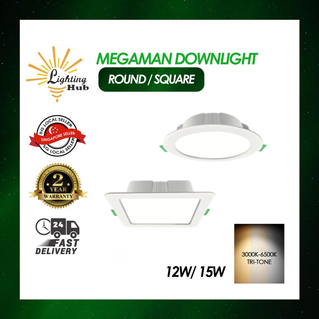 MEGAMAN 3-Tone Signature Downlight 12W 15W (Square/ Round) | Shopee ...
