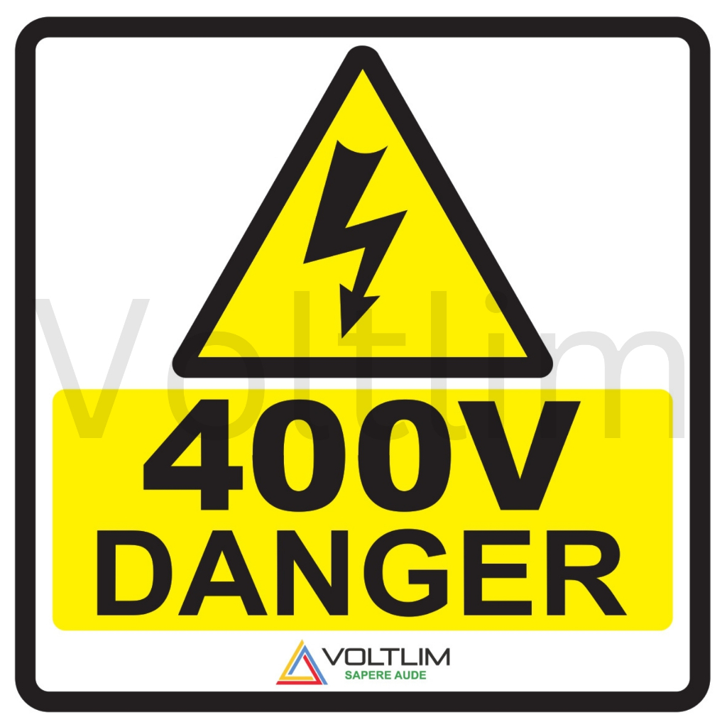 SS 638 Danger Voltage Label Sticker (Various Voltage levels) Voltlim ...
