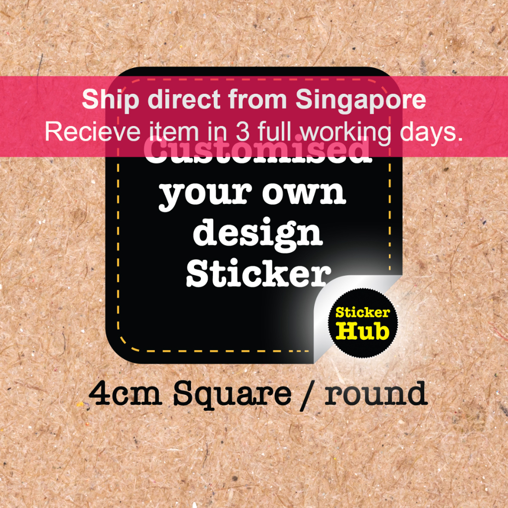 Customise Sticker Label Printing - 4cm | Shopee Singapore