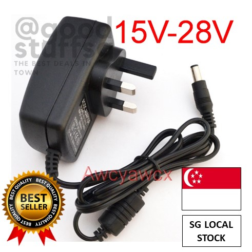 [SG FREE 🚚] AC adapter DC 15V 16V 17V 18V 19V 20V 21V 22V 23V 24V 25V 26V 27V 28V 500mA 1A ...
