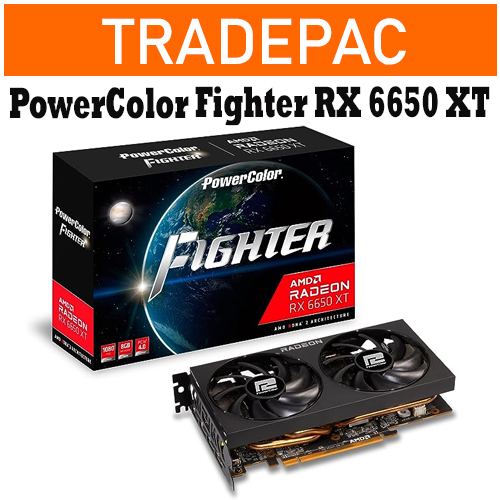 Power Color Fighter AMD Radeon RX6650XT, RX 6650XT 8GB GDDR6 Gaming ...