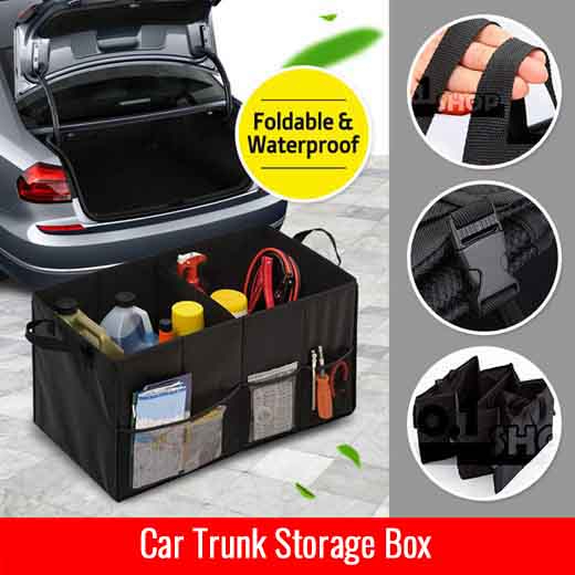 🇸🇬 Premium Waterproof Car Boot Space Saving Organiser/ Car Trunk ...