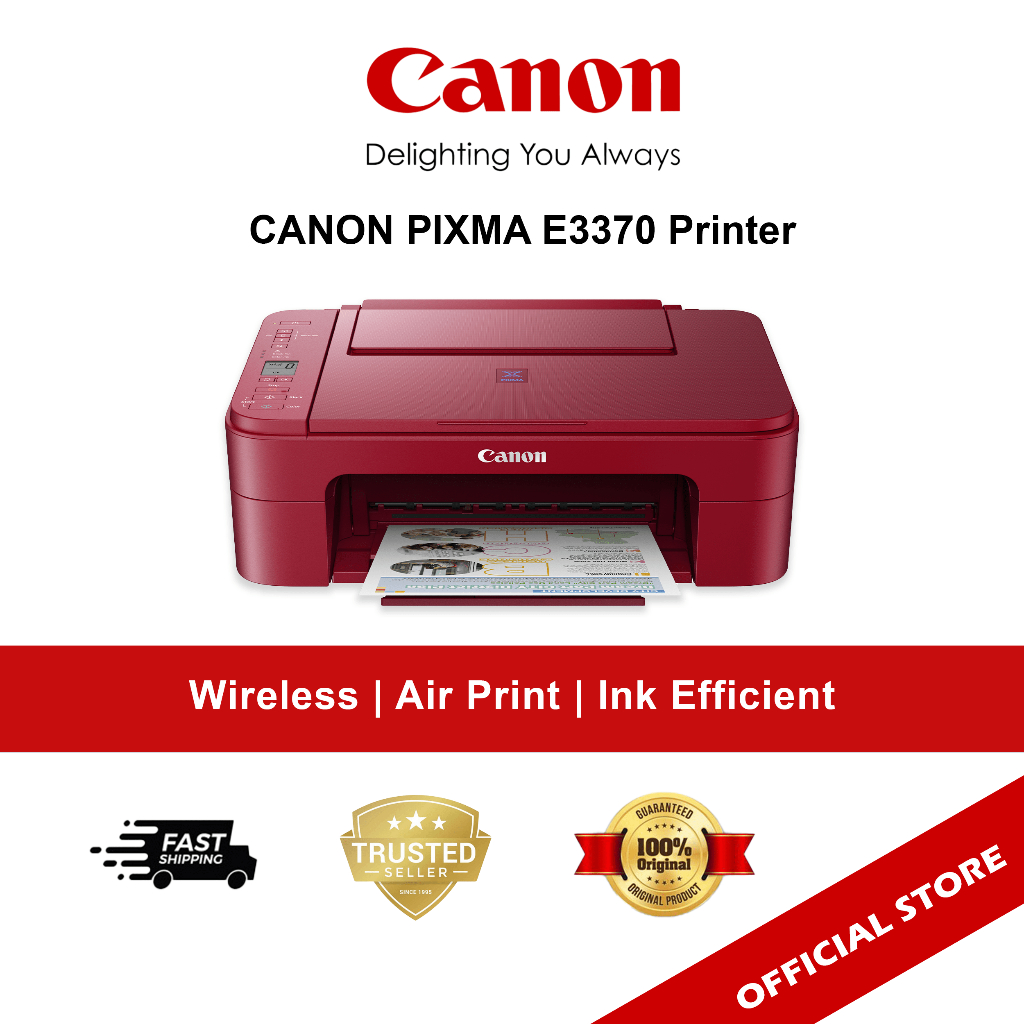 Canon PIXMA E3370 Inkjet Printer | Shopee Singapore