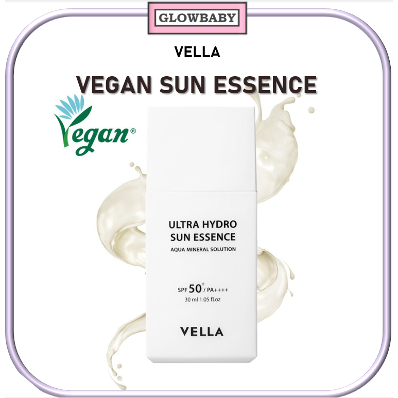 [Vella] Vegan Ultra Hydro Sun Essence 30ml Moisturising Mild Sunscreen ...