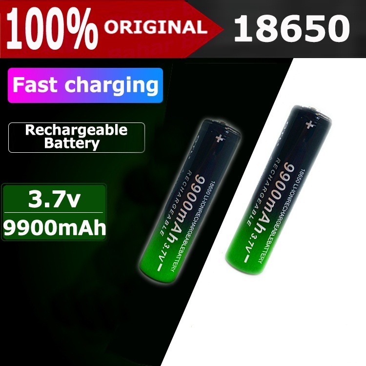 18650 rechargeable battery 3.7V 9900mAh lithium li-ion large capacity power cell battery ...