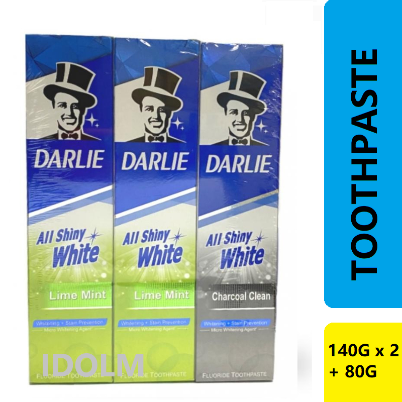 Darlie All Shiny White Toothpaste - Lime Mint (140gx2+80g) | Shopee ...