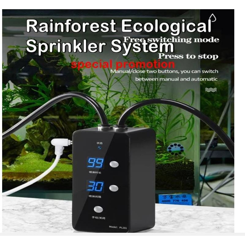 Automatic Mist Spray System Reptile Humidifier LCD Screen Sprinkler ...