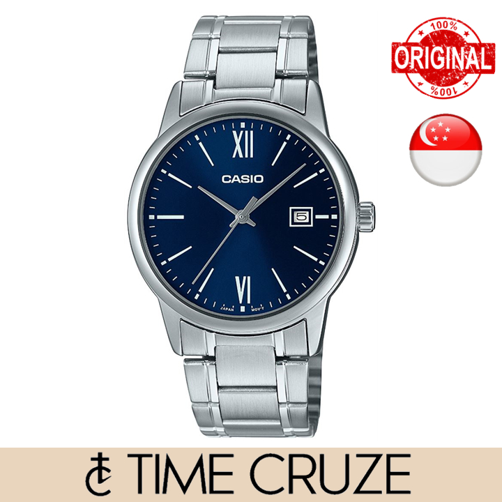 [Time Cruze] Casio MTP-V002 Analog Blue Dial Men Watch MTP-V002D-2B3UDF MTP-V002D-2B3 | Shopee ...