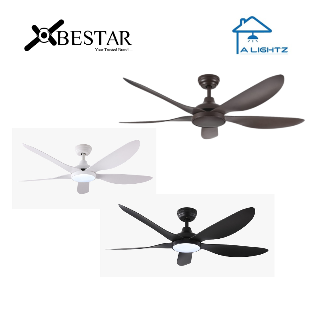 Bestar DC Ceiling Fan Wind 32/42/52inch with 24W 3 Tones LED or No ...