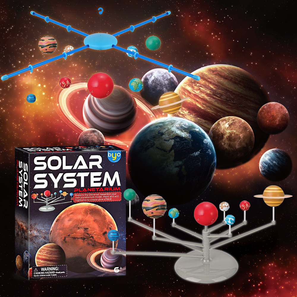 Children Science Stem Eductional Toy BYO Solar System Planetarium Model ...