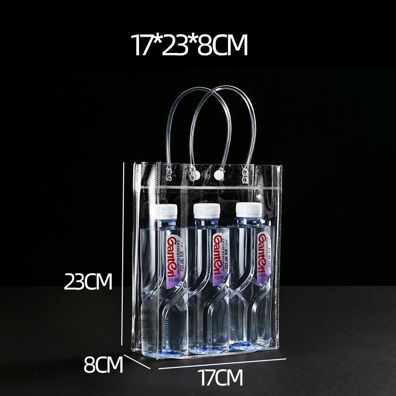 [SG Stock] Transparent Clear PVC shopping bag Plastic Gift Bag With ...
