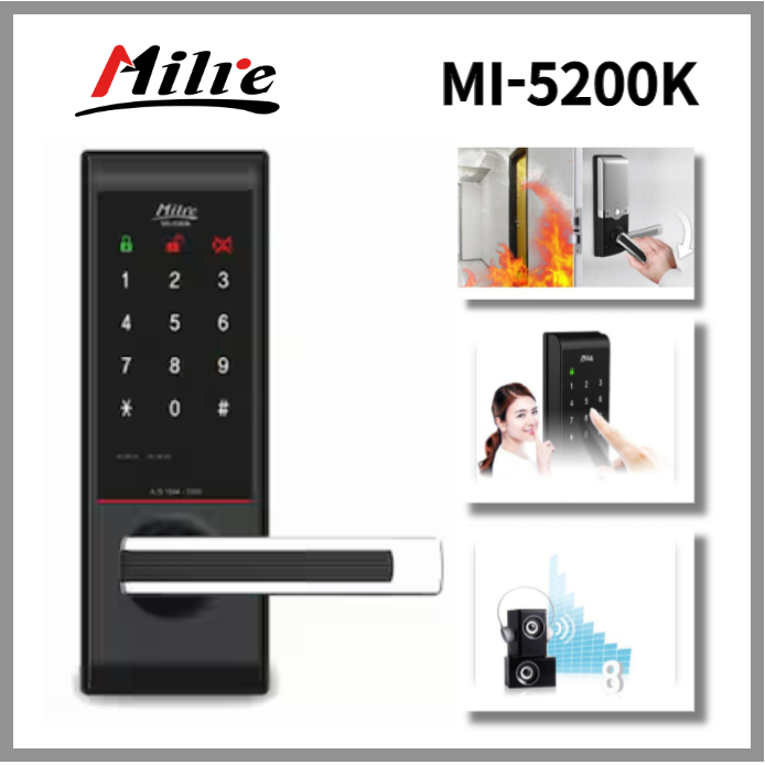 Milre MI-5200K Digital Door Lock Keyless Doorlocks / Electronic Keypad / (Installation fee ...