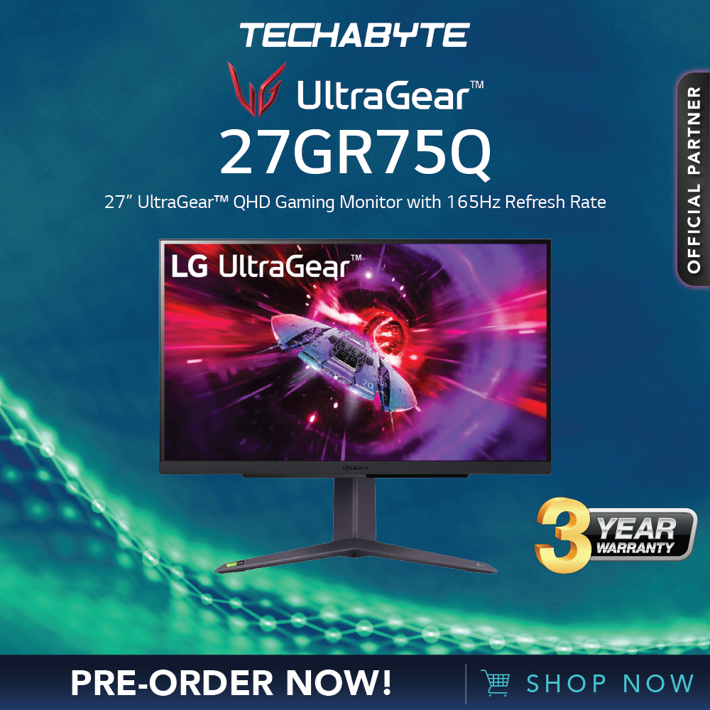 LG UltraGear 27GR75Q | 27" QHD | 1ms | 165Hz | AMD FreeSync | IPS ...