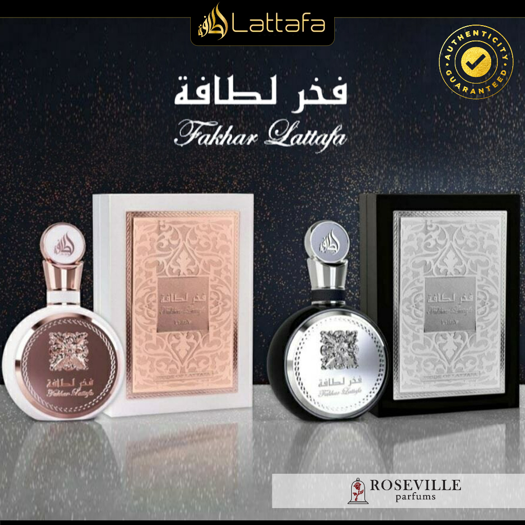 FAKHAR LATTAFA Black (Silver) / Rose (Gold) 100ml (Original Made in UAE ...