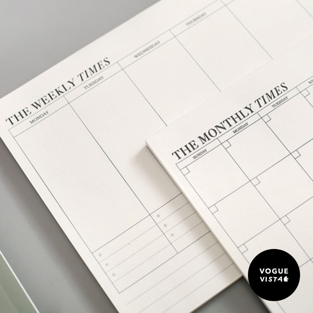 [SG Ready Stocks] Monthly/ Weekly Schedule Planner Memo Pads (Undated ...