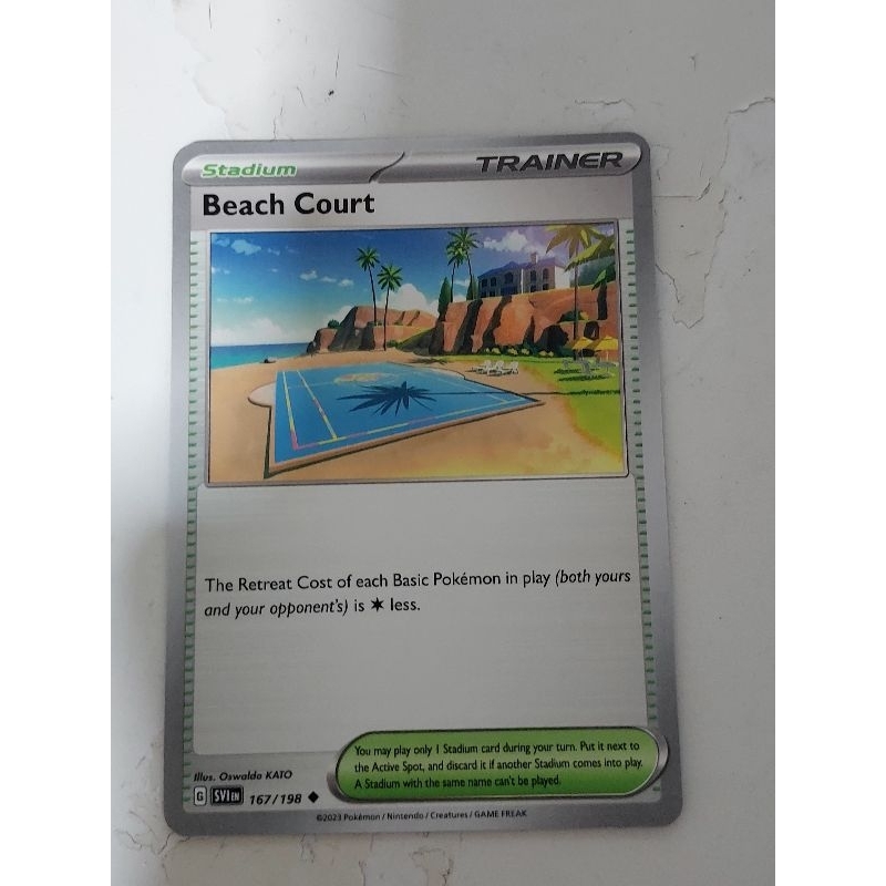 Pokemon beach court trainer stadium scarlet and violet card | Shopee ...