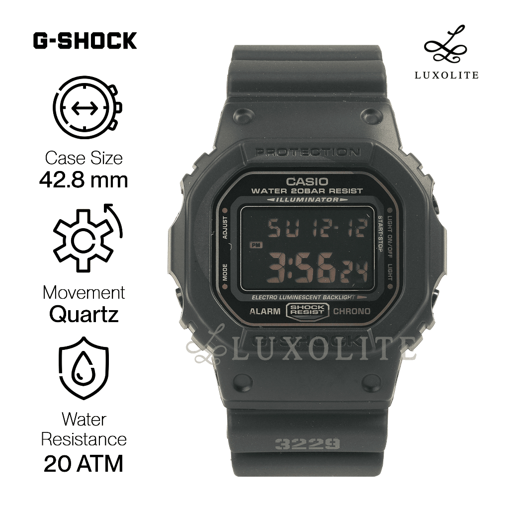 [luxolite] Casio G Shock Dw 5600ms 1dr Military Series Digital Dial