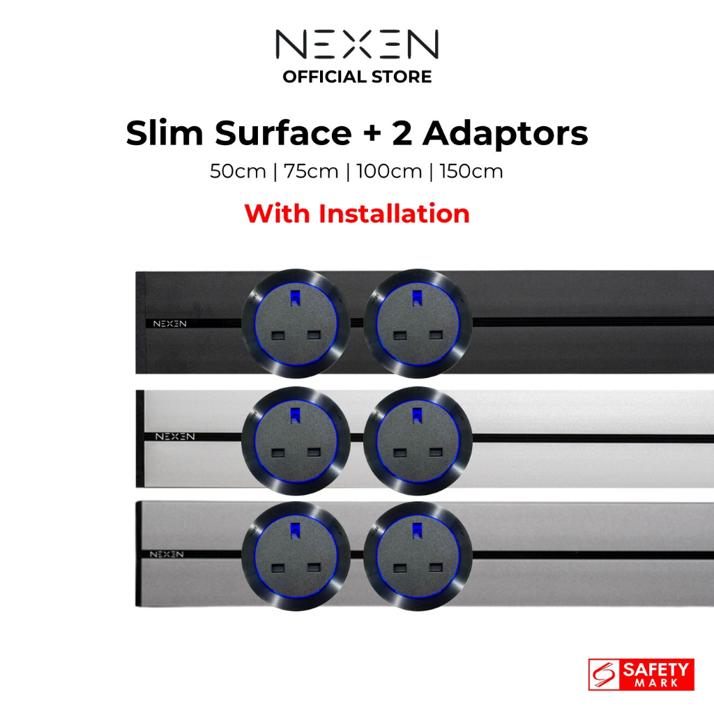 Nexen SLIM Surface Power Track + 2 Adaptors (with Installation) | Power ...
