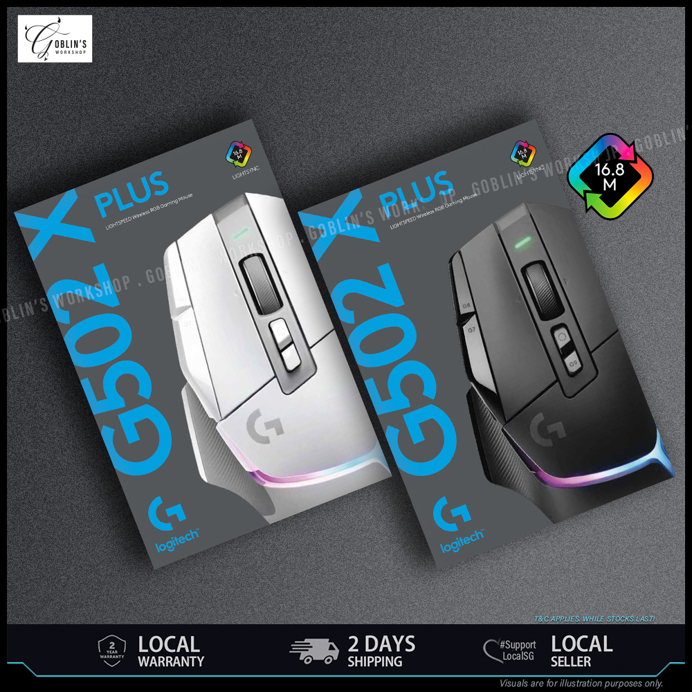 Logitech G502 X PLUS LIGHTSPEED Wireless RGB Gaming Mouse - LIGHTFORCE ...
