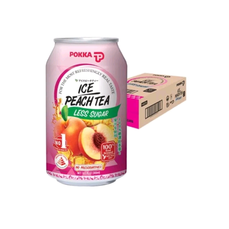 Pokka Ice Peach Tea-Less Sugar (24's x 300ml) | Shopee Singapore