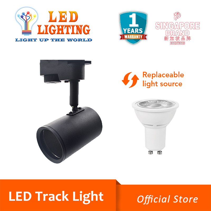 【SG Stock】FSL Brand LED Track Light Casing GU10 7W 3000K 4000K 6500K ...