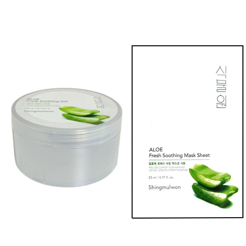 [DAISO SHINGMULWON] Aloe Fresh Soothing Gel 300ml & Mask Sheet (6 ...