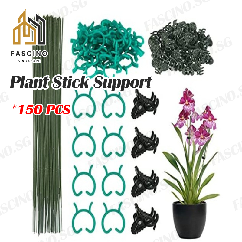 【SG】150PCS Plant Stick Supports Set Climbing Flower Stand Plastic ...