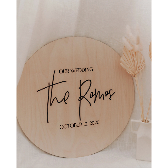 Customise Classic Circle Wedding Welcome Signage | Shopee Singapore