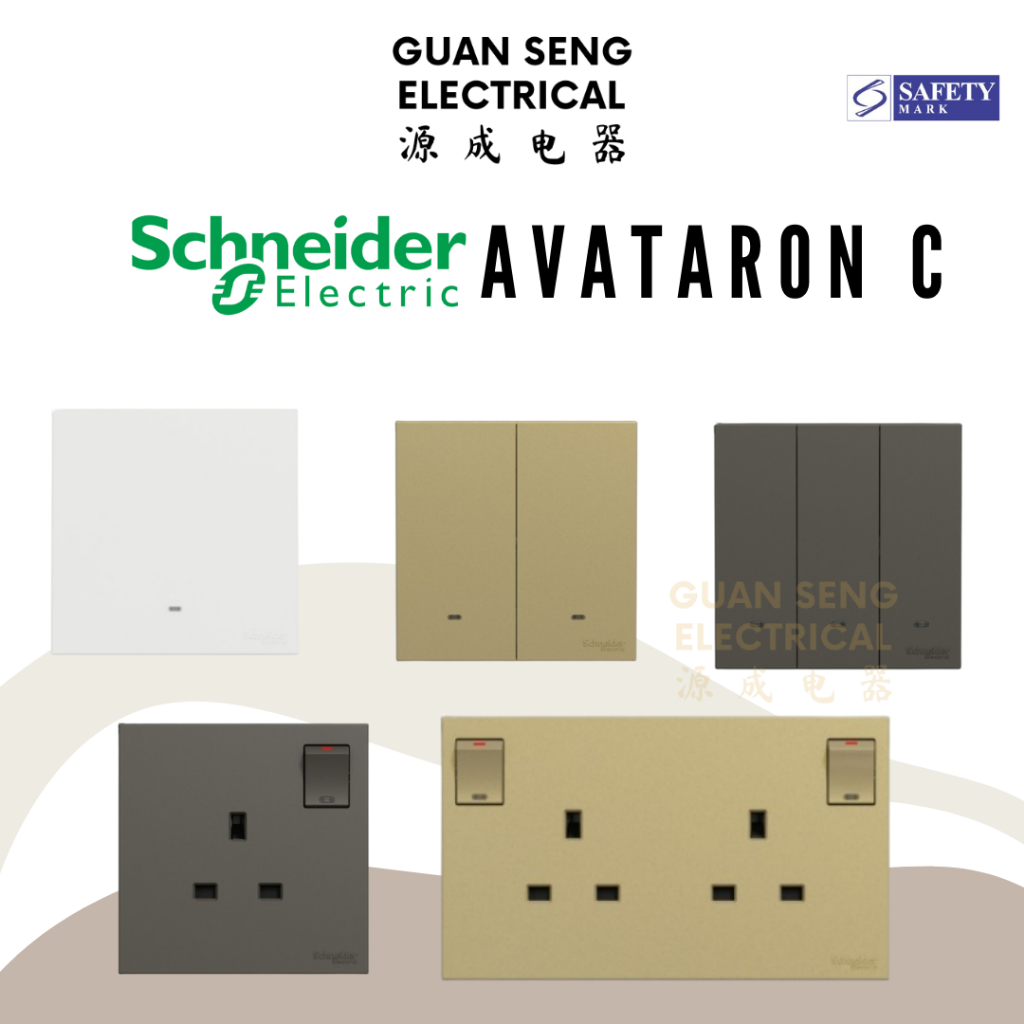 [SG Seller] Schneider Avataron C Switch Socket White, Wine Gold, Dark ...