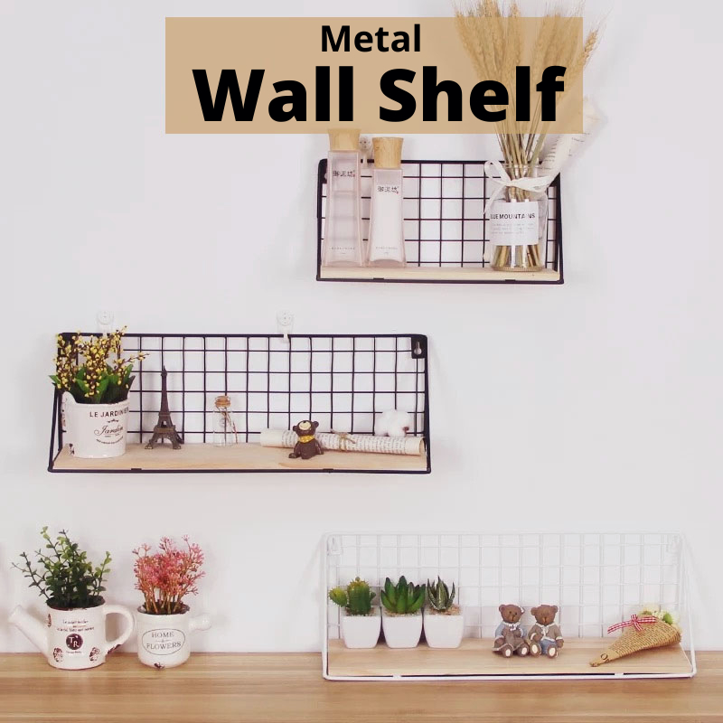 {SG} 35cm 45cm Wall Hanging Shelf Wall Hanging Rack Wooden Shelf Wall ...