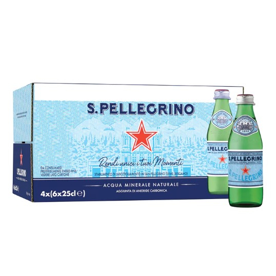 San Pellegrino Sparkling Natural Mineral Water 24 x 250ml (Glass Bottle) | Shopee Singapore