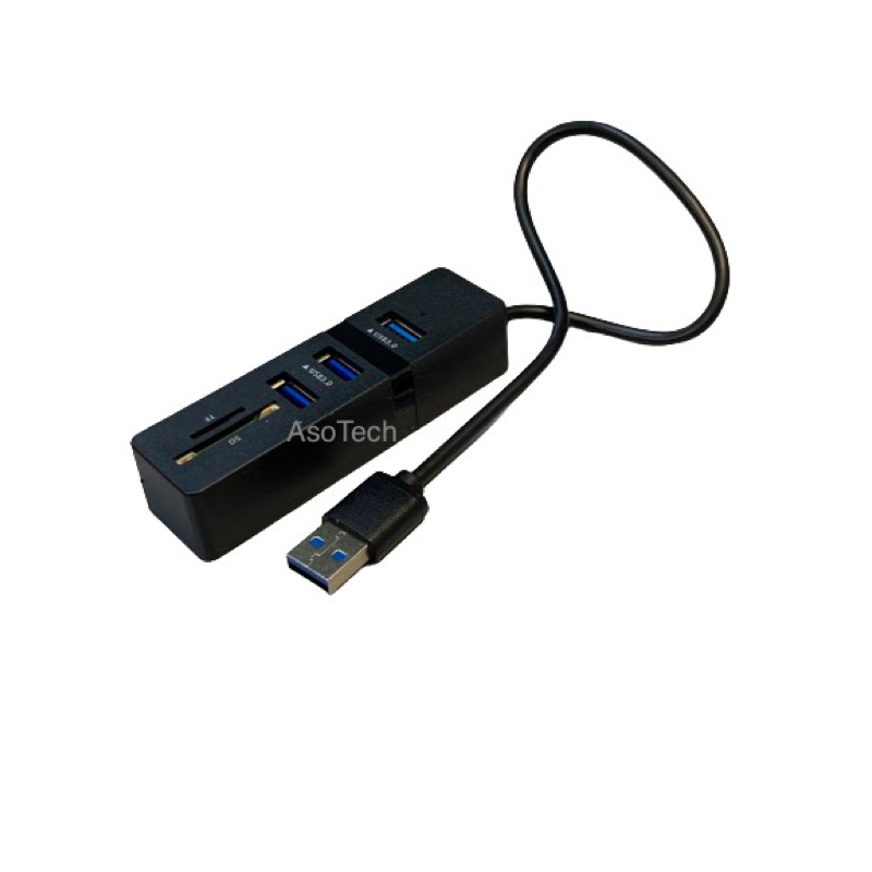 3 Port USB 3.0/2.0 Hi-Speed Hub Splitter + TF SD Micro SD Card Reader 2 ...