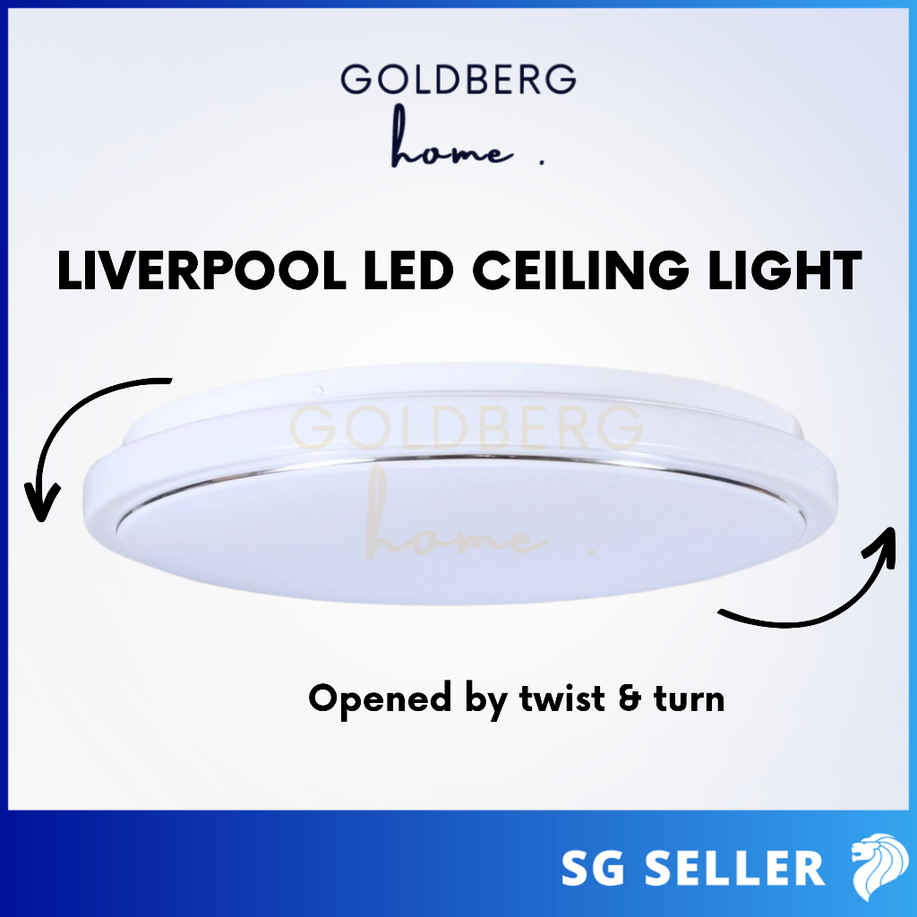 Liverpool LED Ceiling Light - 24W 36W - Twist & Turn open| Goldberg ...