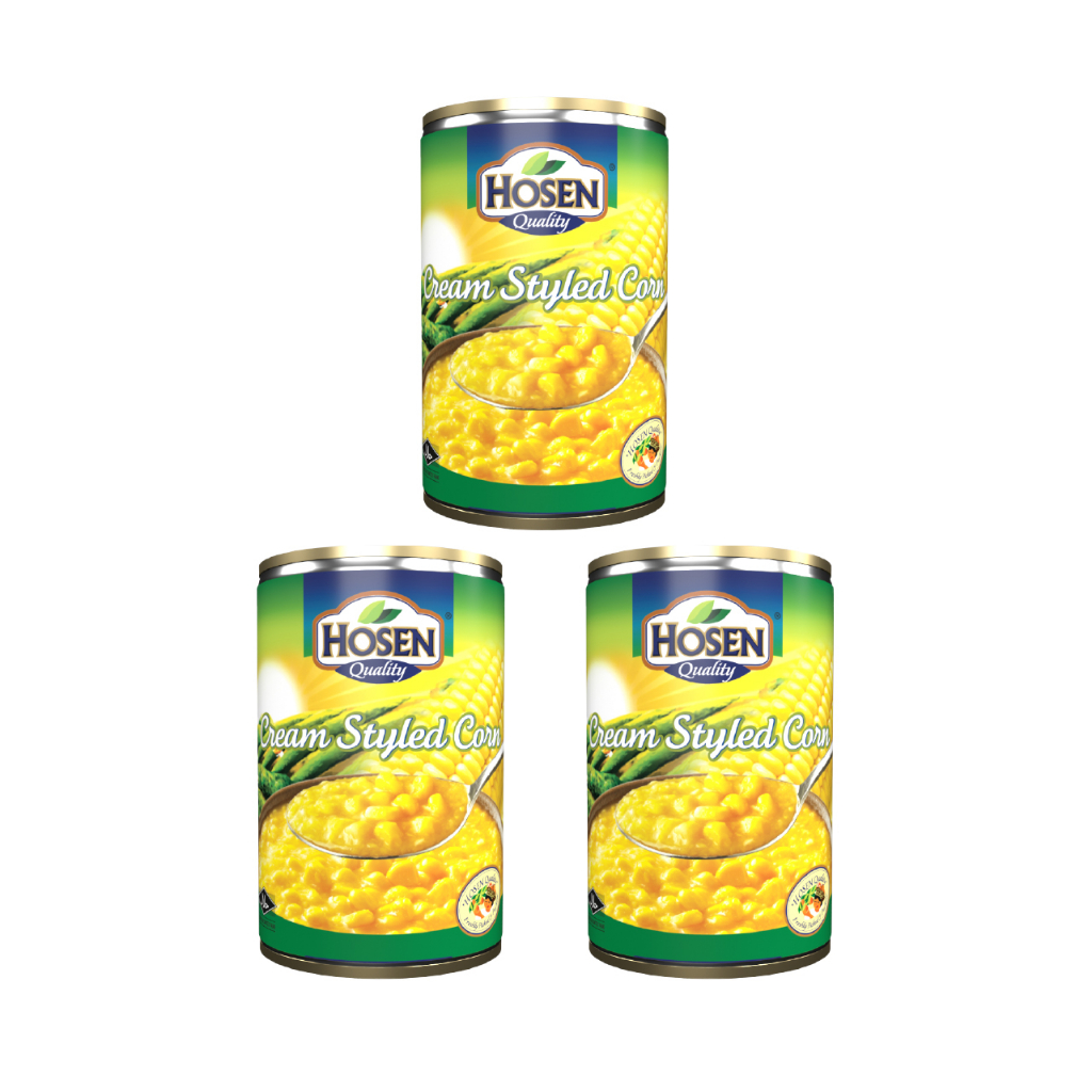 [Bundle of 3] Hosen Cream Styled Corn Can Food 425g | Shopee Singapore
