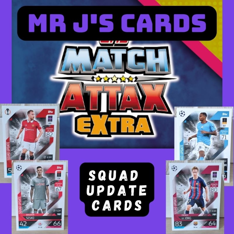 Match Attax Extra 22/23 Squad Update Base Cards | Shopee Singapore