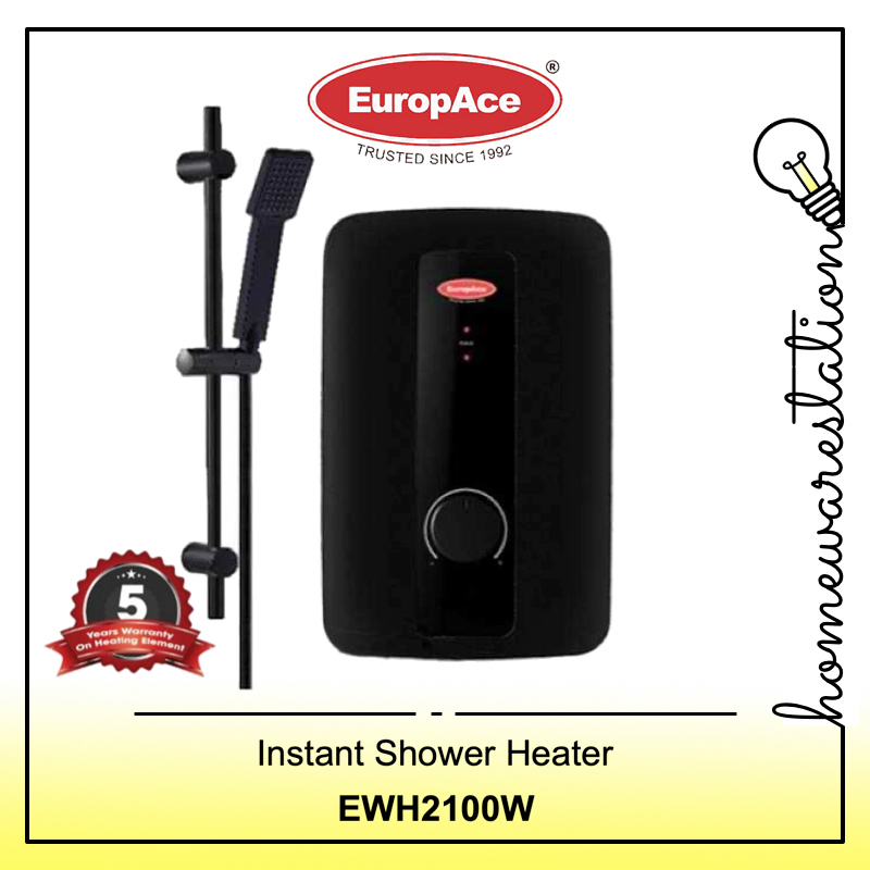 EuropAce Instant Shower Heater - EWH2100W | EWH 2100W (5 Years Heating ...
