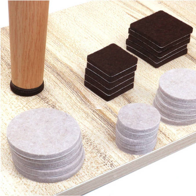Chair Leg Felt Pads 18-128 pcs 5mm Thick Floor Scratch Protector Mat ...
