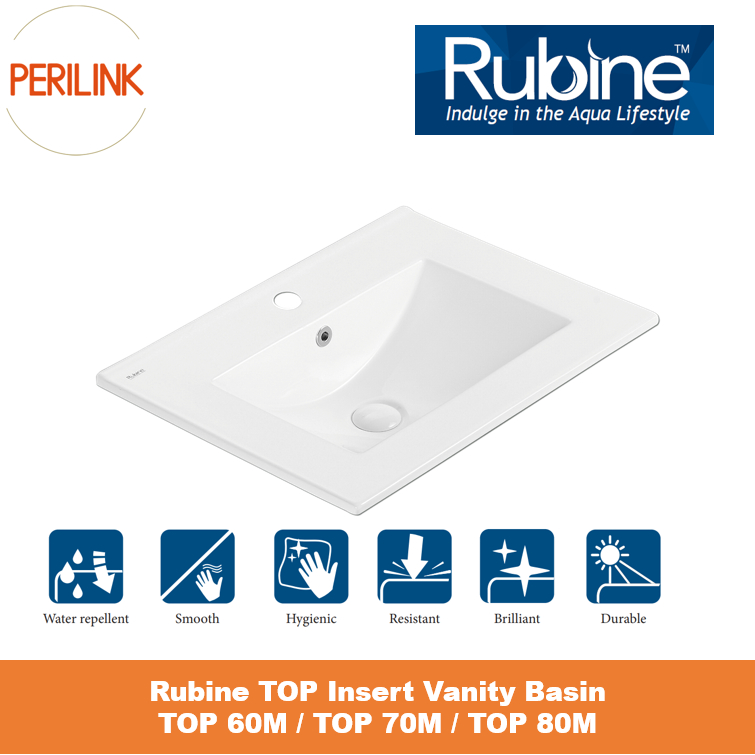 Rubine TOP Insert Vanity Basin TOP 60M / TOP 70M / TOP 80M | Shopee ...