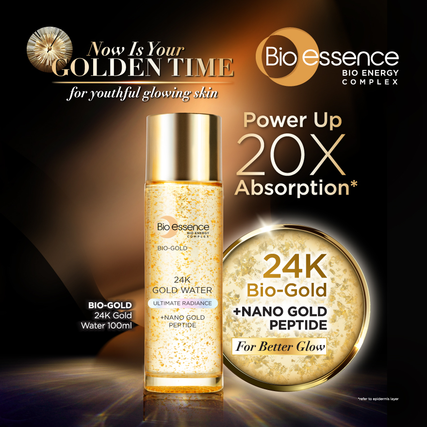 BIO ESSENCE Bio-Gold 24K Gold Water 100ml - Ultimate Radiance and Pore ...