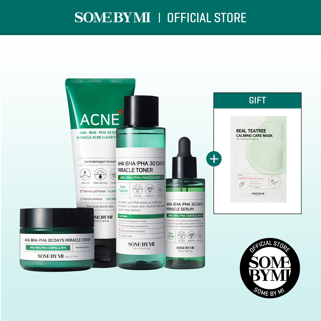 SOMEBYMI AHA-BHA-PHA 30 Days Miracle Acne Set, 150ml, 50ml, 60g, 100ml ...