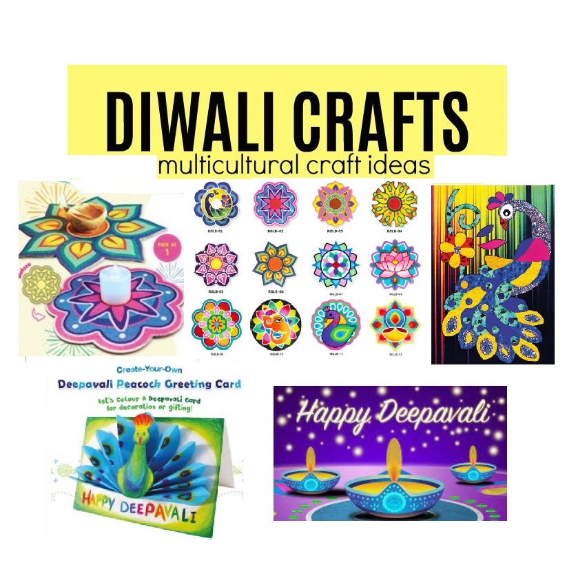 Deepavali Craft/ Diwali Craft - Sand Art Rangoli Board Kit/ Peacock ...