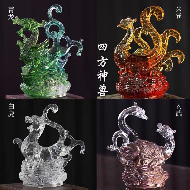 Gu Fa Liu Li Liuli Four Celestial Creatures Auspicious Animals Beasts ...
